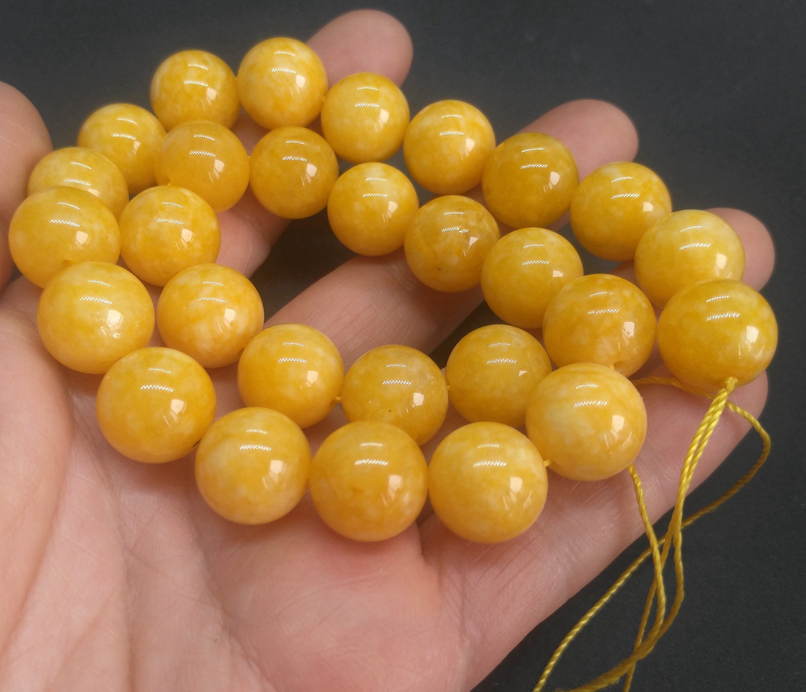 Round Yellow Jade strand6mm 8mm 10mm 12mm 14mmcharm jade | Etsy