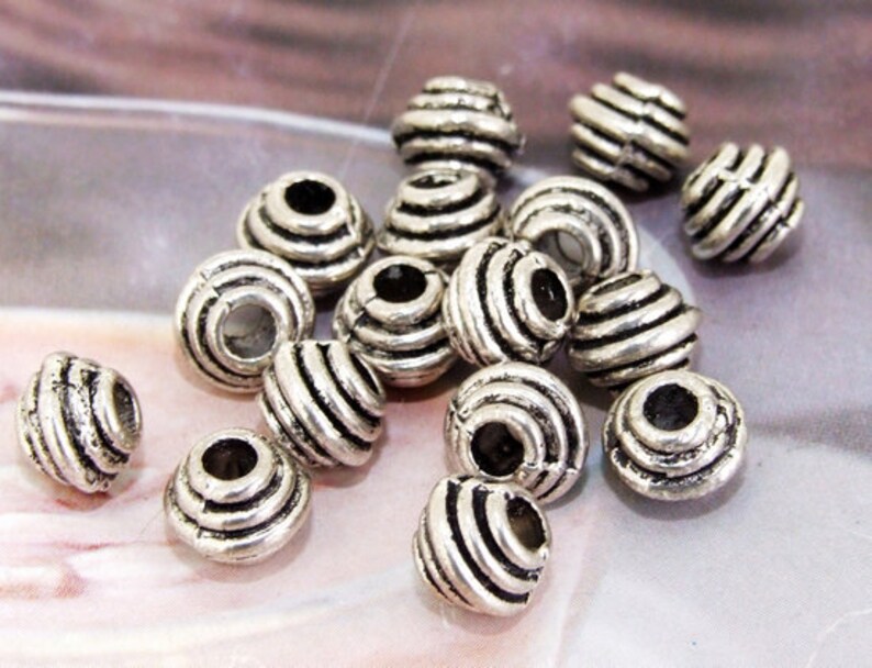 50beads Charm 5mmx6mm Twist Ball Fittings Beads Connector | Etsy