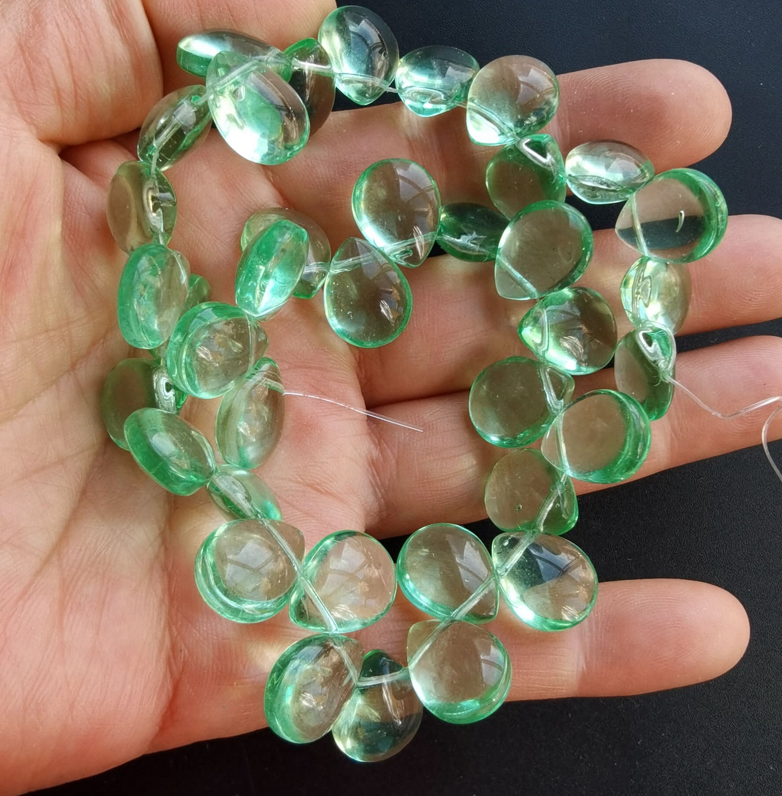 Loose Beads Light Yellow Glass Beads FULL STRAND 11" Gemstone,glass ...
