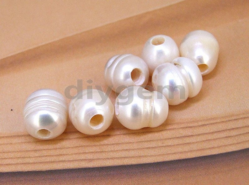 Large Hole 3mm Baroque Pearl Beads Freshwater Pearl White - Etsy