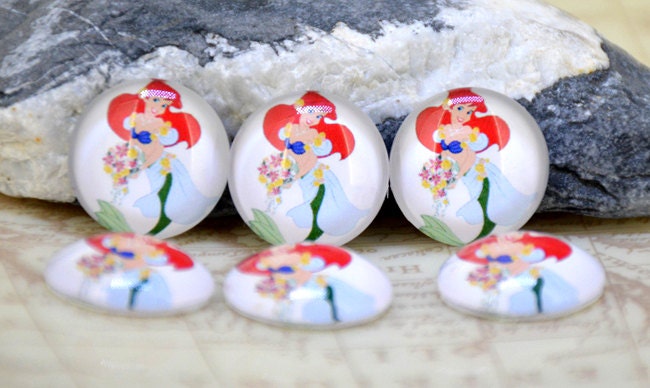 Girl Fairy Princess Handmade Photo Glass Cabochon Bead | Etsy