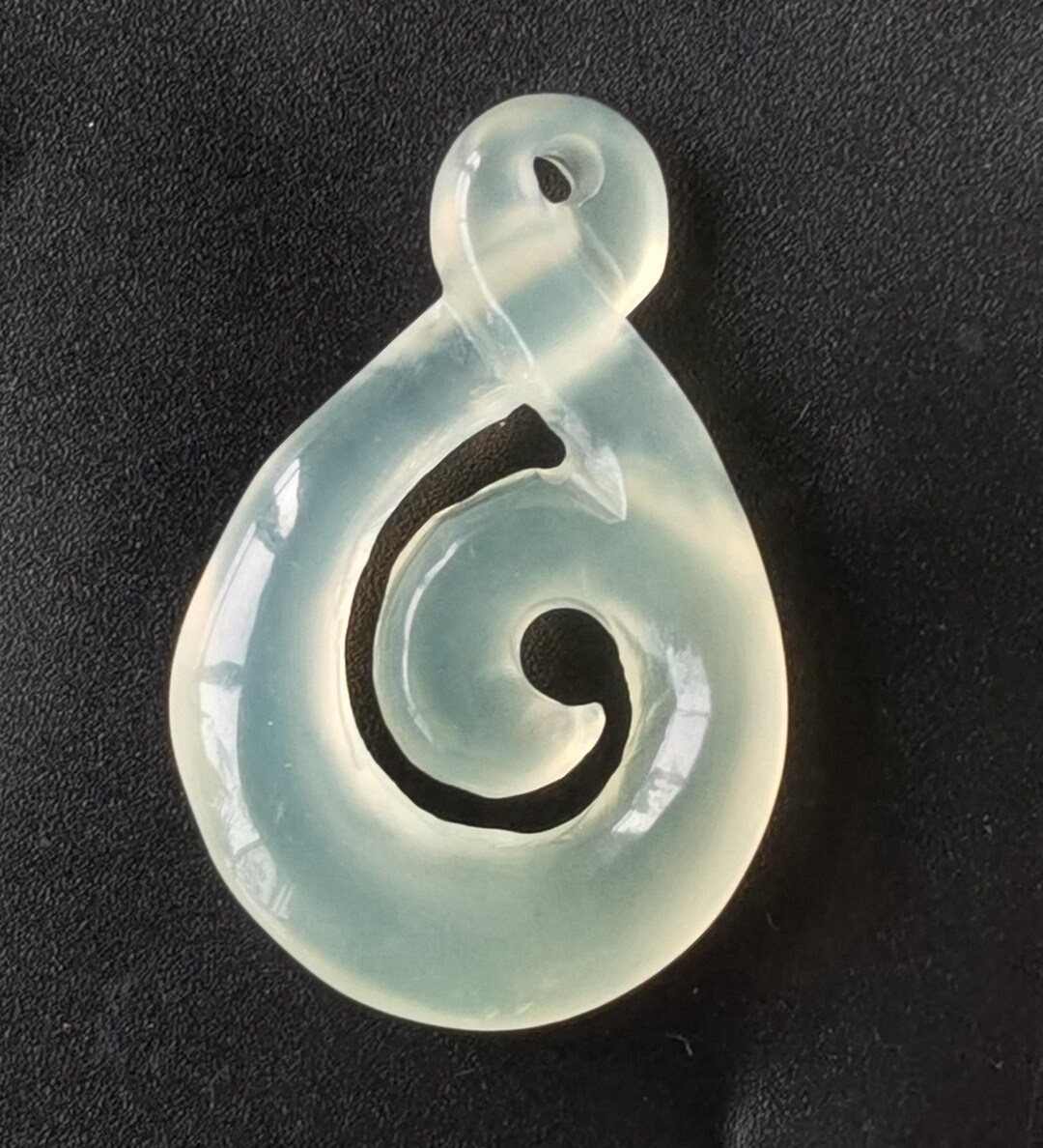 Jade Infinity Symbol Pendant: Carved Gemstone Amulet - Etsy