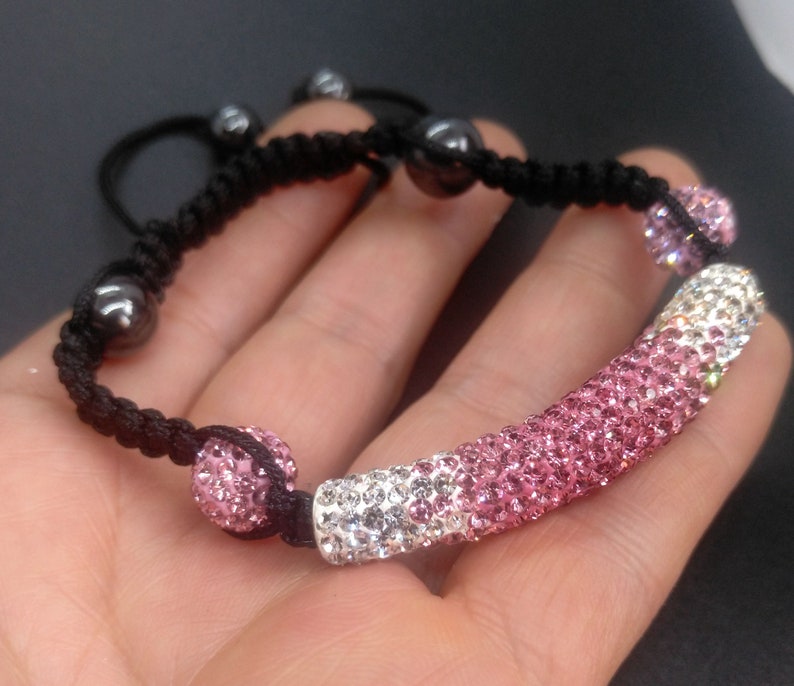 Gorgeous Pipe Crystal Hand Bracelet Champagne Blue Pink White - Etsy