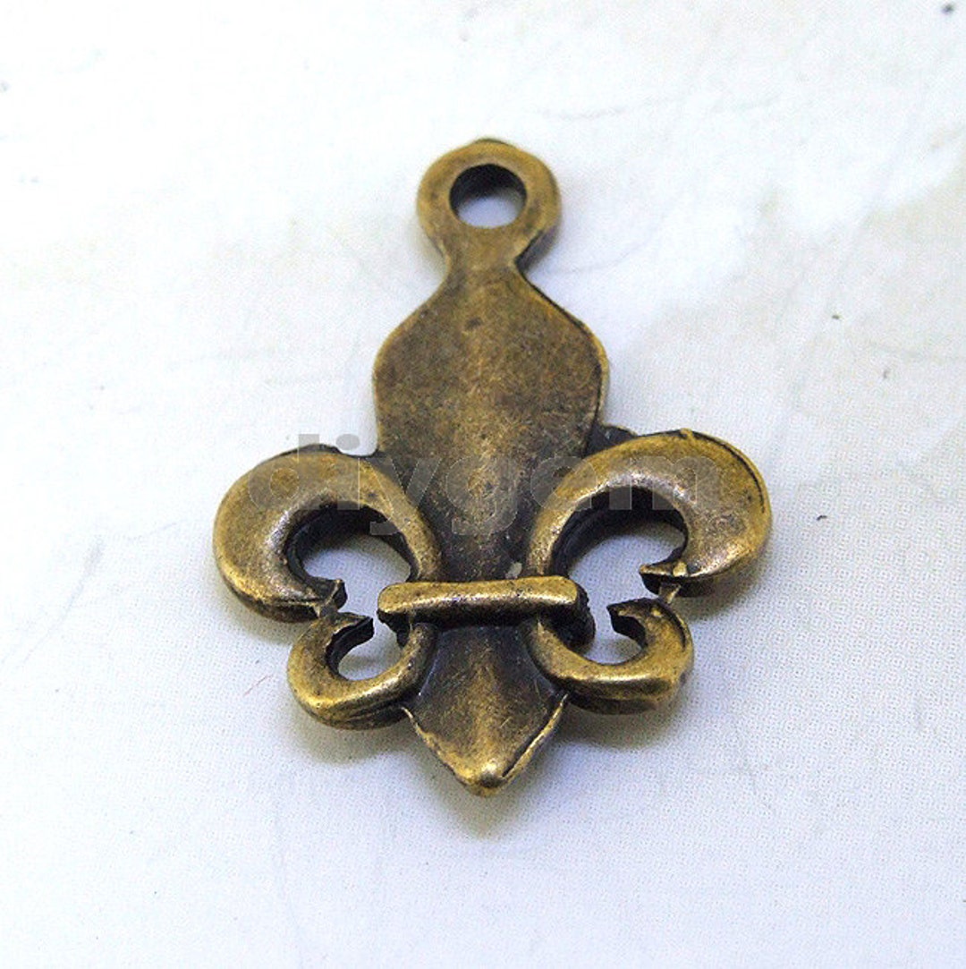 9PCS Large Double Face Anchor Base Pendant Beads Bronze Plated Brass ...