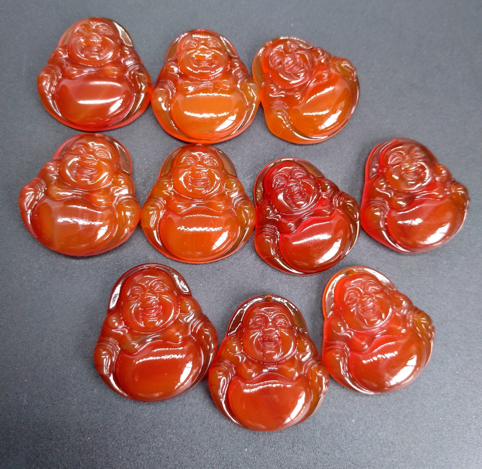 Smiling Buddha Agate Pendant Whitegreenpinkredbluecarved - Etsy