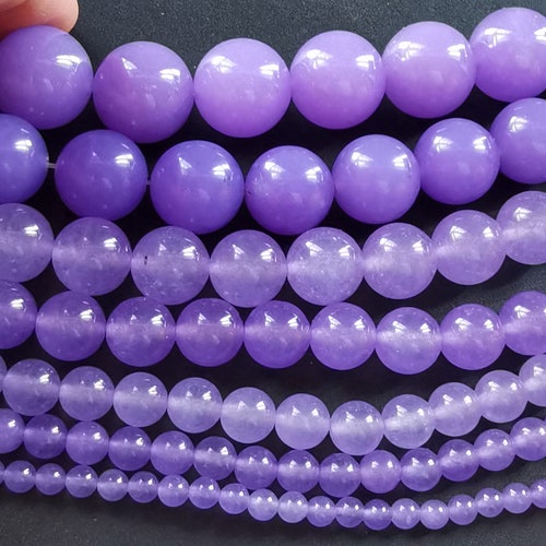 Grade A Natural Light Purple Jade Beads 4mm 6mm 8mm 10mm 12mm - Etsy
