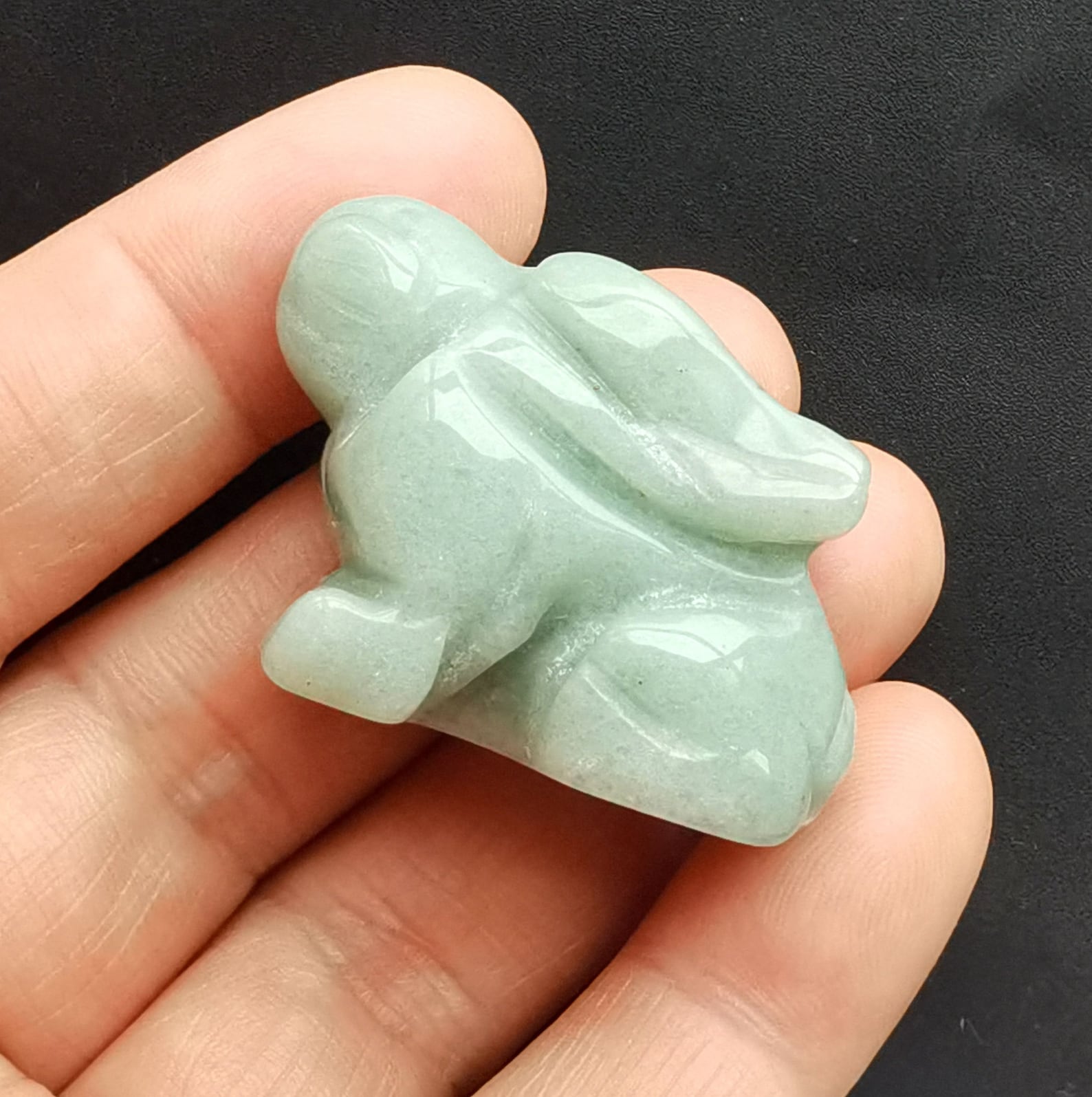 Rabbitfengshuicarved Natural Agate Stoneaventurineblue | Etsy