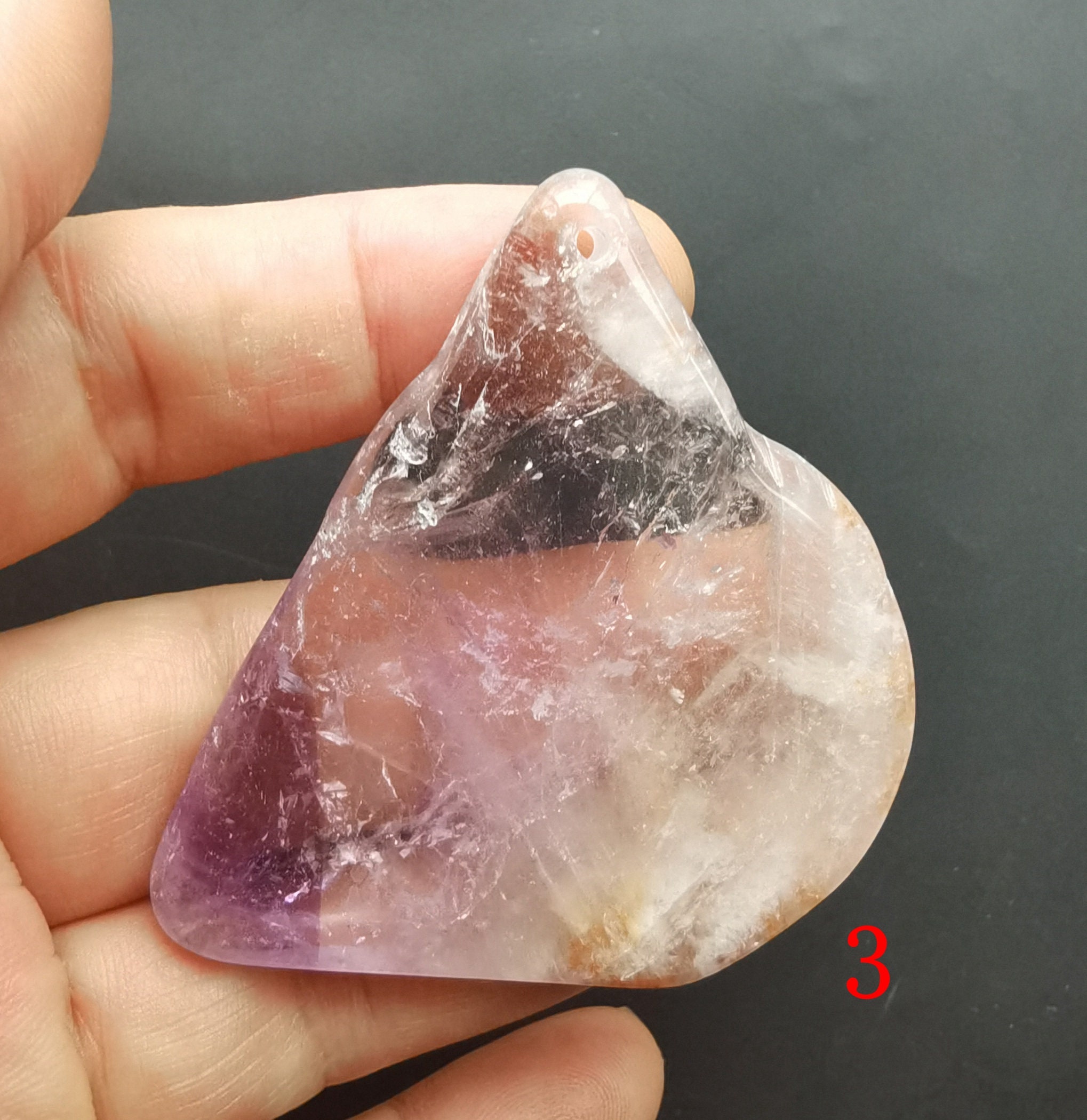Großer natürlicher Amethyst weißer Bergkristall Stein - Etsy