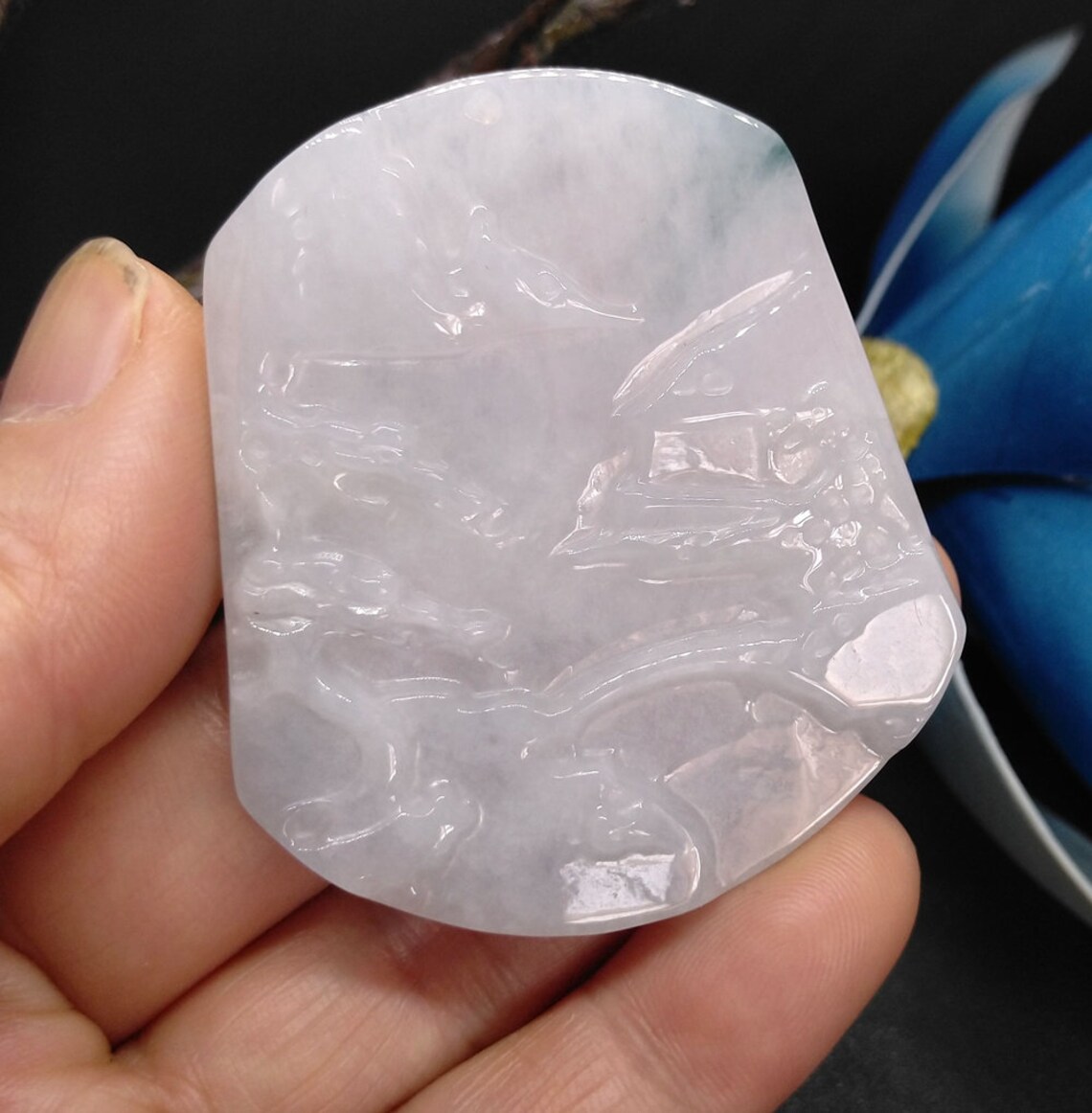 Certified Grade A Natural Jadeite Jade Pendant Water From a - Etsy
