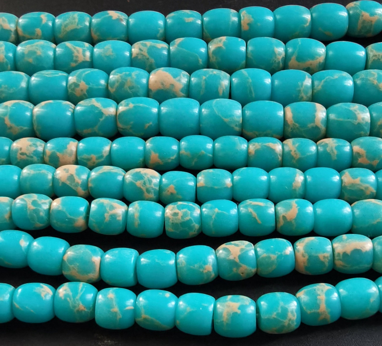 Snake Skin Jasper8mm10mmrondelle Drum Beadscolumn Smooth - Etsy