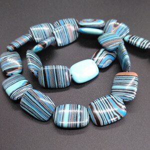 Rectangle Malachite Strand, Synthetic Stripe Malachite 13mmx18mm, Green ...