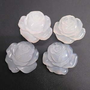 Rose Flower Agate Pendant,red,orange,purple,white,pink,green,yellow ...