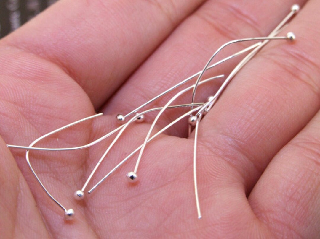 Plated Silver Ball Head Pin Needle Finding Filigree Metal - Etsy