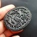 Oval Chinese Dragon Natural Black Green Jade Stone Pendant,amulet ...