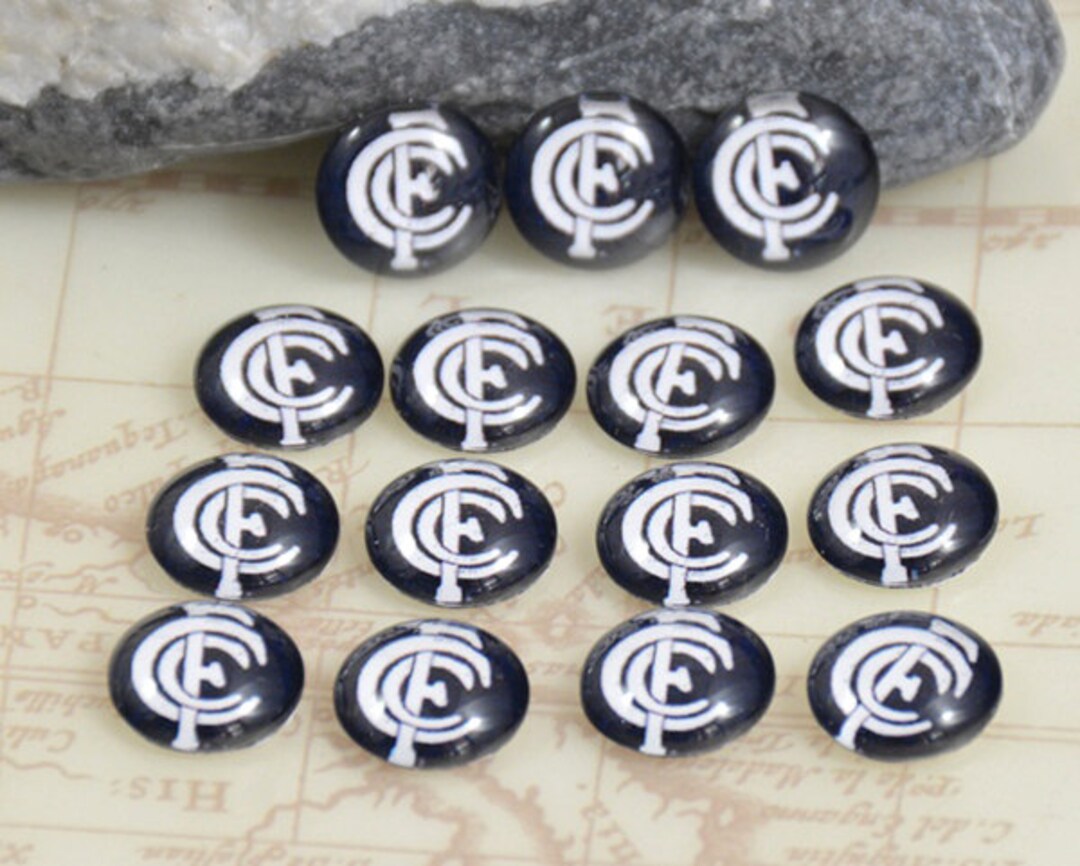 Circle Black White CF Word Handmade Photo Glass Cabochon Dome - Etsy