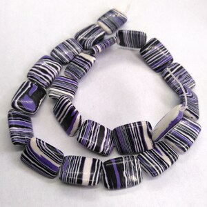 Rectangle Malachite Strand, Synthetic Stripe Malachite 13mmx18mm, Green ...