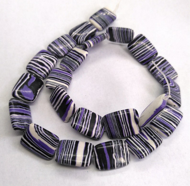 Rectangle Malachite strand Synthetic Stripe malachite | Etsy