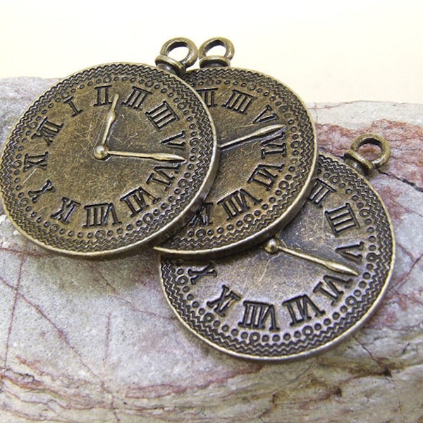 Clock Face Charm - Etsy