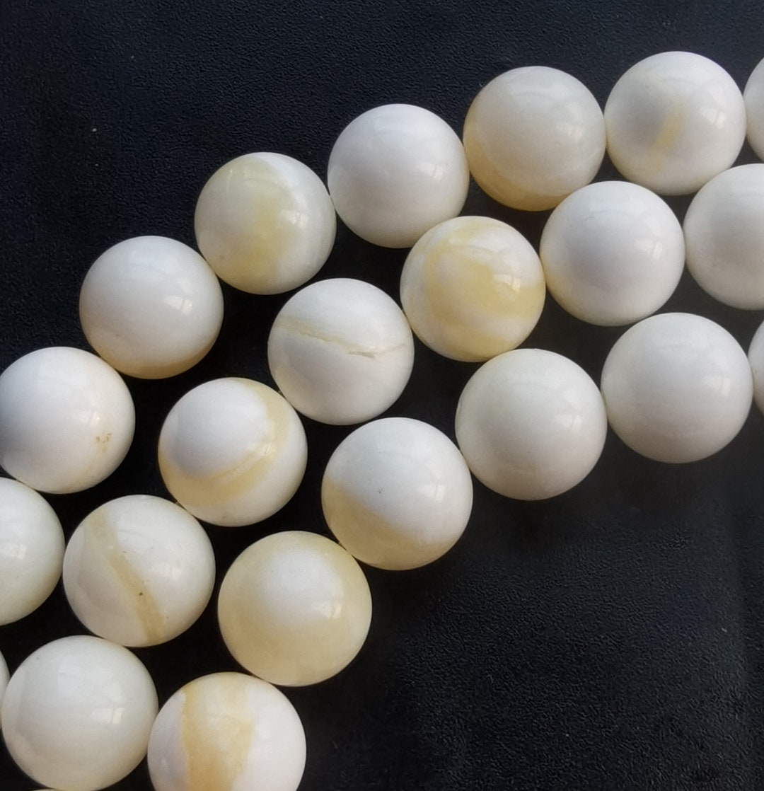 Round Smooth Clam Shell Beads,tridacna,hippopus,10mm,charm Yellow White ...