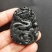 Oval Chinese Dragon Natural Black Green Jade Stone - Etsy