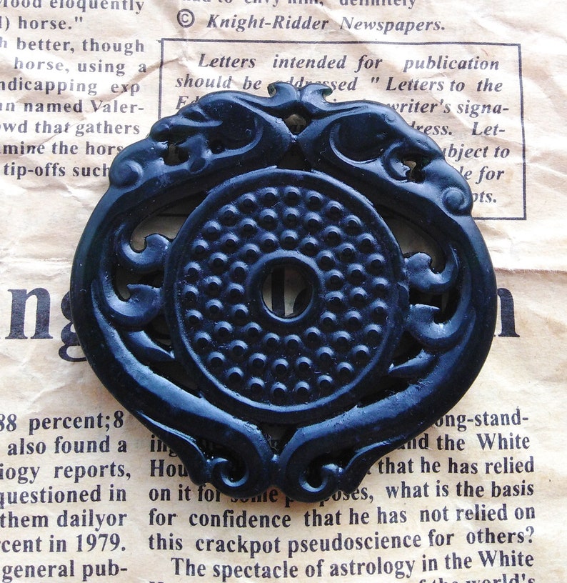 Carved Phoenix Green Jade Pendant Dragon Jade Pendant Link | Etsy