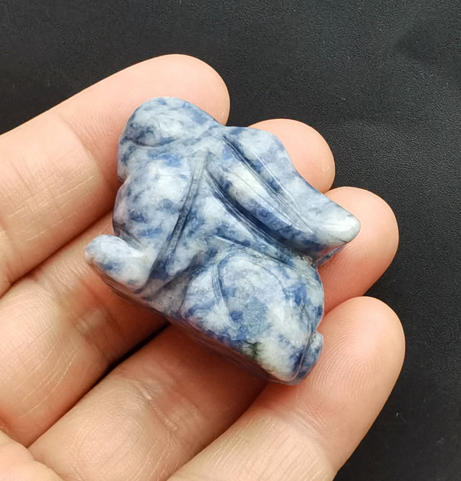 Rabbitfengshuicarved Natural Agate Stoneaventurineblue | Etsy