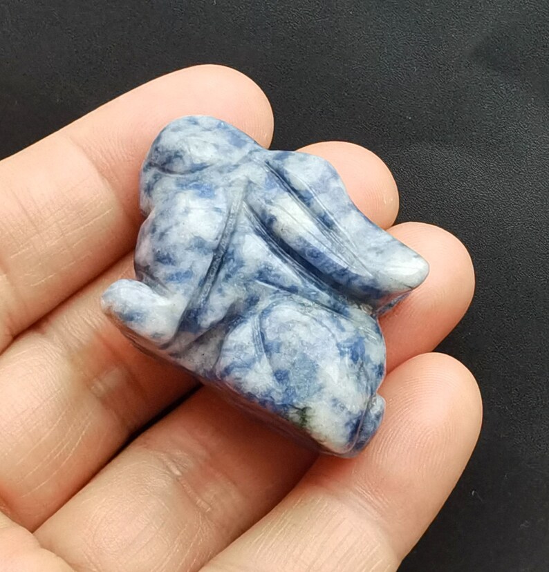 Rabbitfengshuicarved Natural Agate Stoneaventurineblue - Etsy