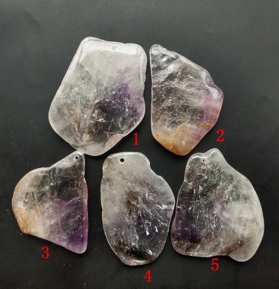 Großer natürlicher Amethyst weißer Bergkristall Stein - Etsy