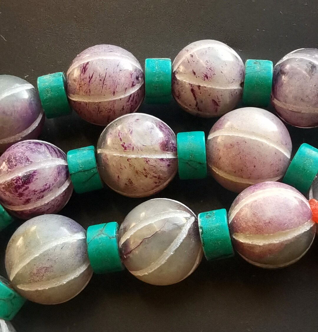 Carved Jade Stone Bead Strand: 14mm Round Gemstone Beads, 16" - Etsy