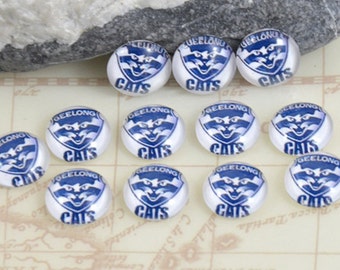 Circle Blue Adelaide Word Handmade Photo Glass Cabochon Dome | Etsy