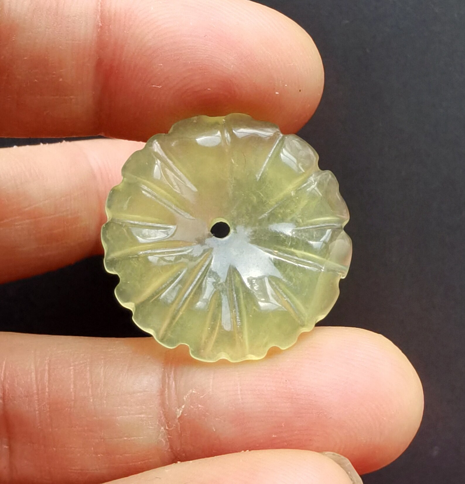 Flower Carved xiuyu Natural Yellow Green Jade - Etsy