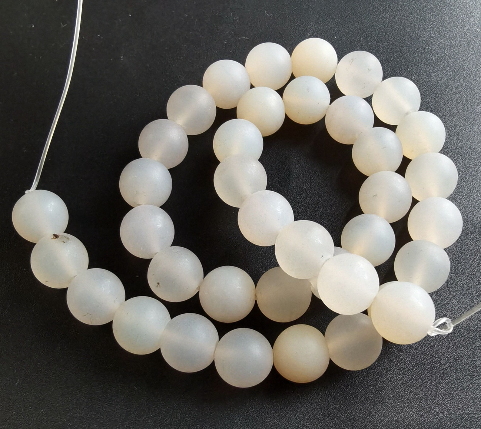 6mm10mm12mmround Matt/matte White Agate Stone - Etsy
