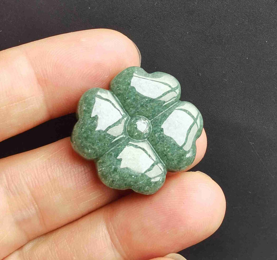 Certified,flower Natural Green Jadeite Jade Stone Pendant,grade A ...