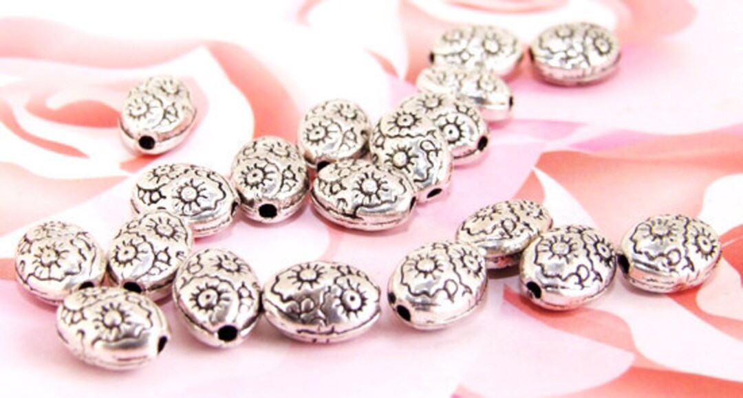30beads Charm Egg Flower Fittings Beads Connector Finding - Etsy