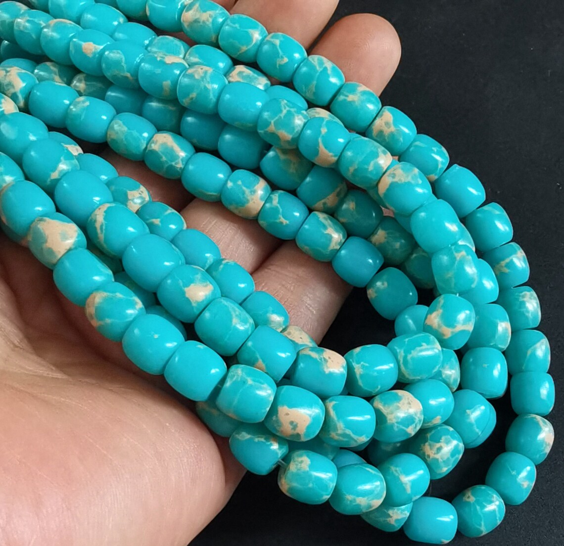 Snake Skin Jasper8mm10mmrondelle Drum Beadscolumn Smooth - Etsy