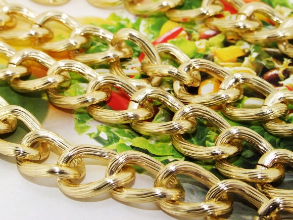 Superb Loop Plated Gold Copper Metal Twist Ring One Chains - Etsy