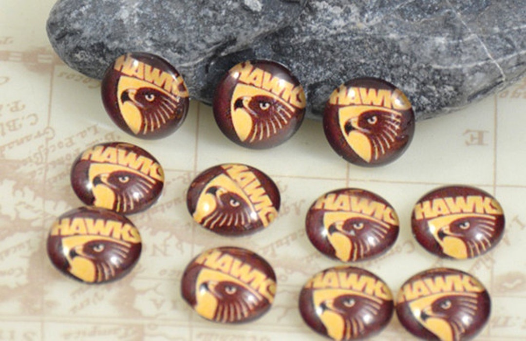 Circle Brown Hawks Handmade Photo Glass Cabochon Dome Bead - Etsy