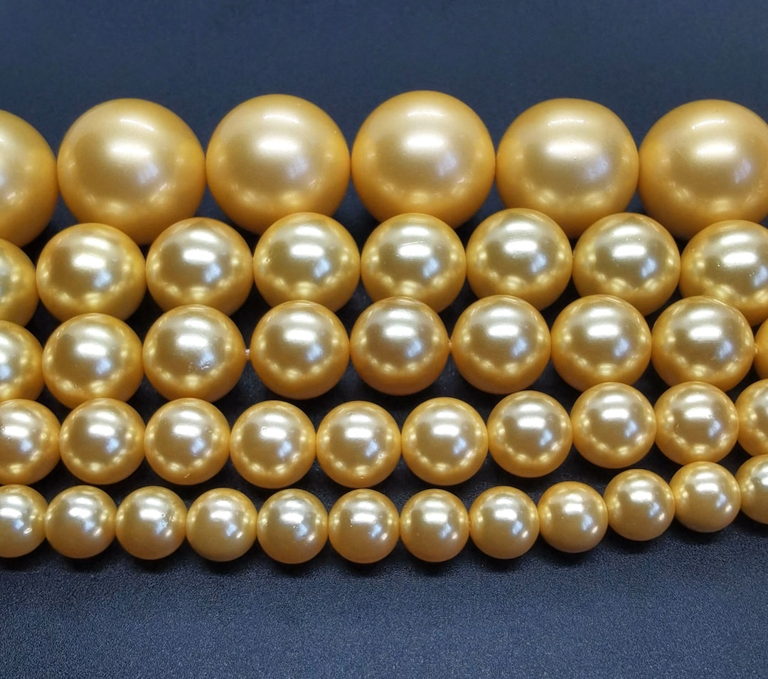 8-20mm,golden Shell Pearl Strand, Round Smooth,8mm,10mm,12mm,14mm,20mm ...