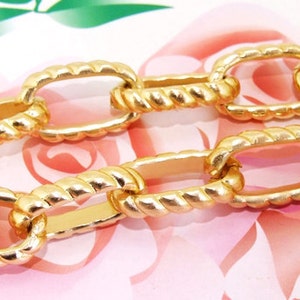 10chains Long Shiny Dot View Loop 15mmx24mm Plated Gold Aluminum Metal ...