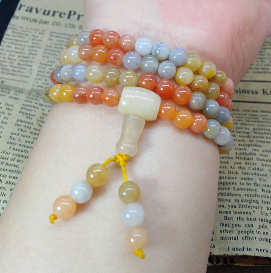 Natural Rainbow Jade Stone Bracelet Jade Stone Necklace 6mm - Etsy