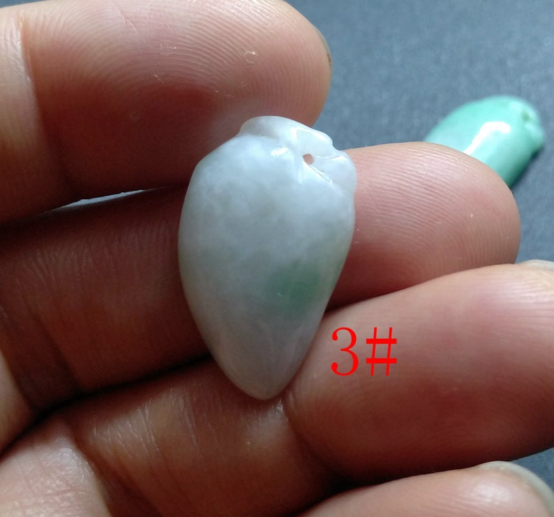 Teardrop Melon Jadeite Pendant Head Carved Grade A Natural - Etsy