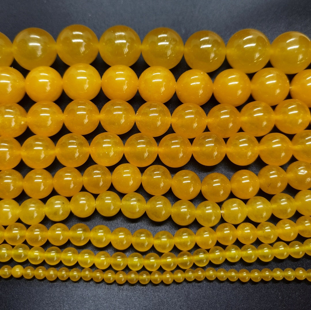Gelber Jade Strang,4mm 6mm 8mm 10mm 12mm 14mm 16mm 18mm 20mm,Charm Jade ...