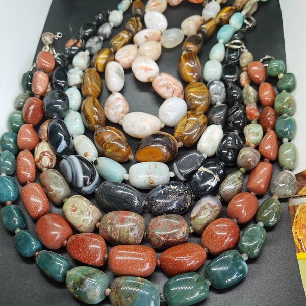 Large Stone Necklace - Etsy