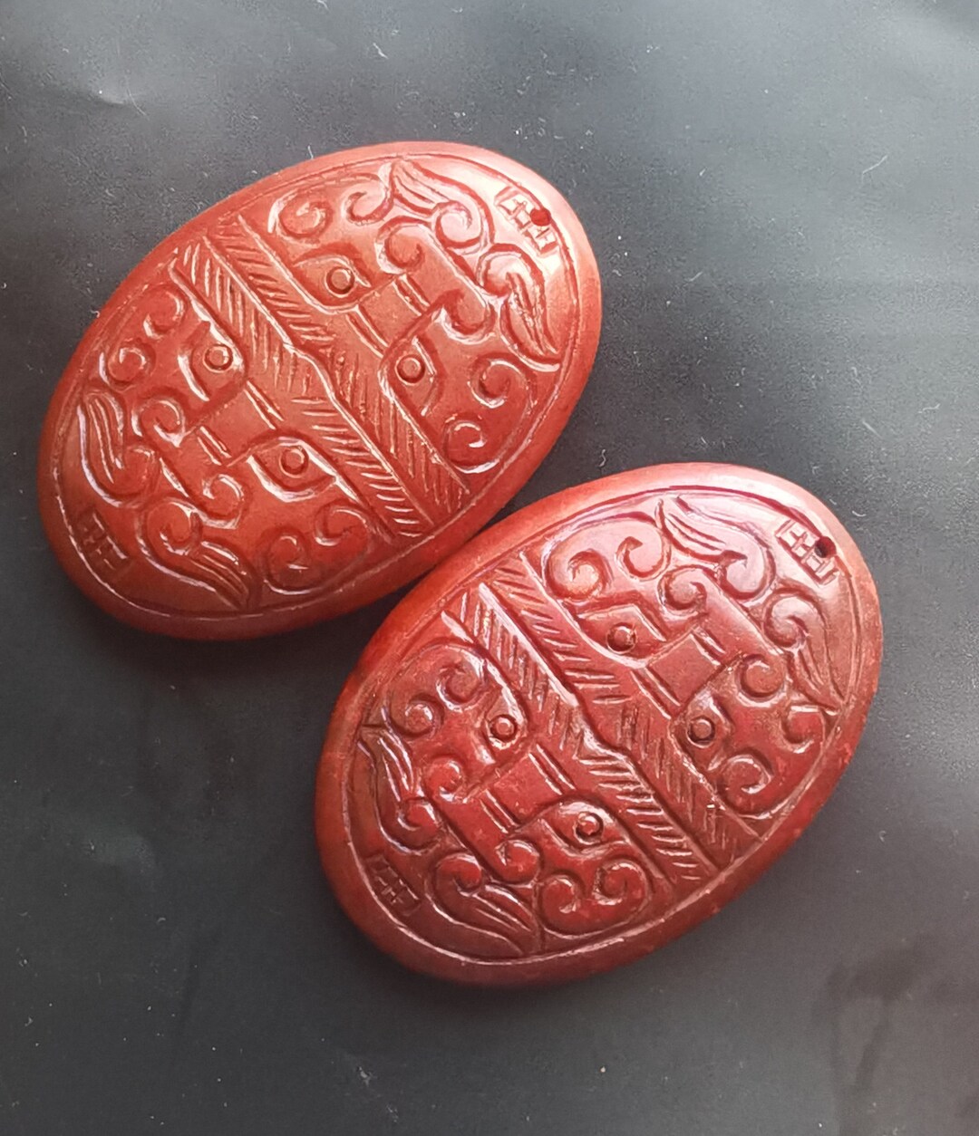 Carved Red Jade Dragon Pendant: Mythical Amulet (68mmx47mmx18mm) - Etsy