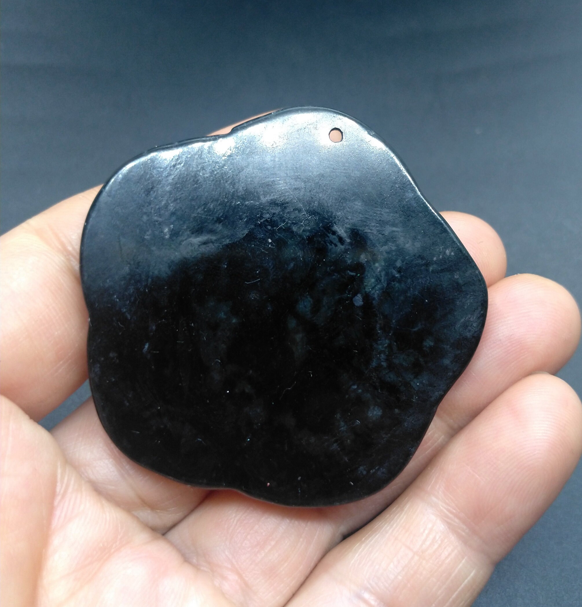 Chinese Five Bat Fu Word Jade Pendant Carved Black Green - Etsy