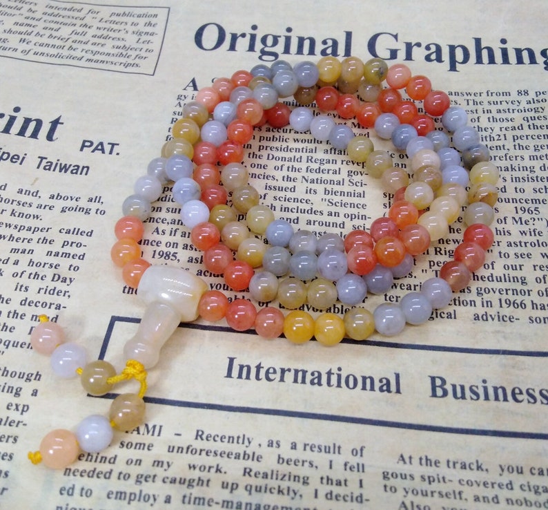 Natural Rainbow Jade Stone Bracelet Jade Stone Necklace 6mm - Etsy