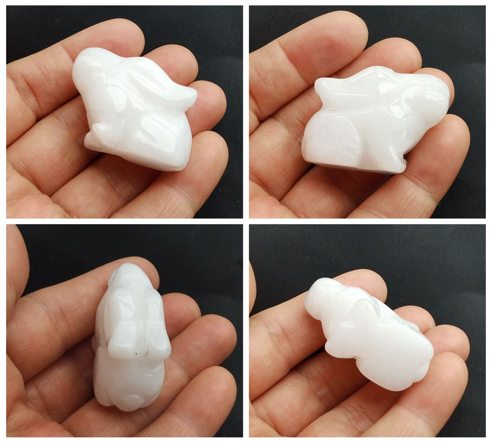 Rabbitfengshuicarved Natural Agate Stoneaventurineblue | Etsy