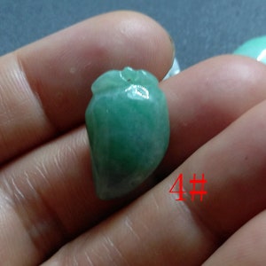 Teardrop Melon Jadeite Pendant Head, Carved Grade A Natural Jadeite ...