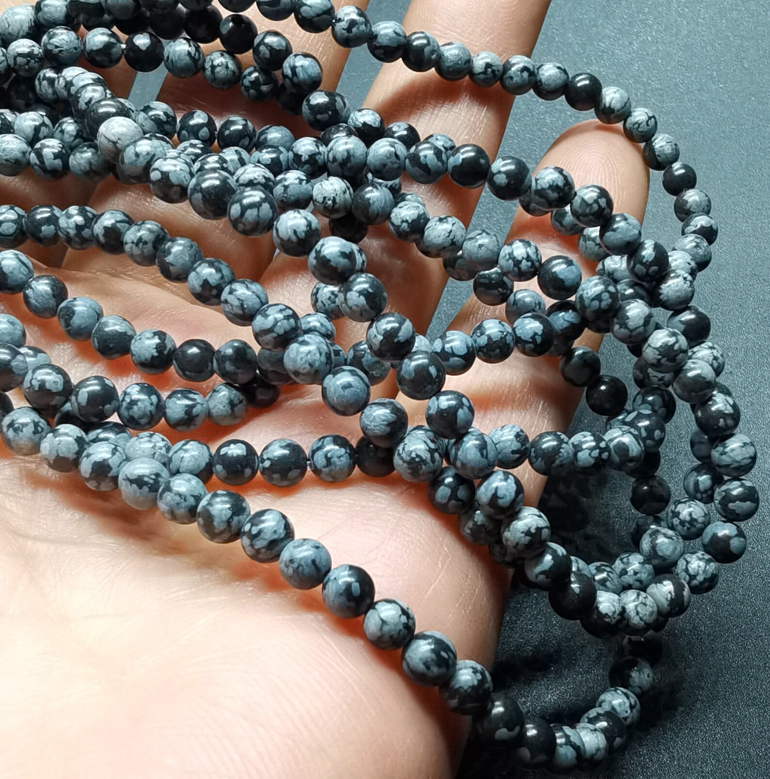 Snowflake Jasper,round Smooth Beads,4mm,6mm 8mm 10mm,charm Loose Beads ...