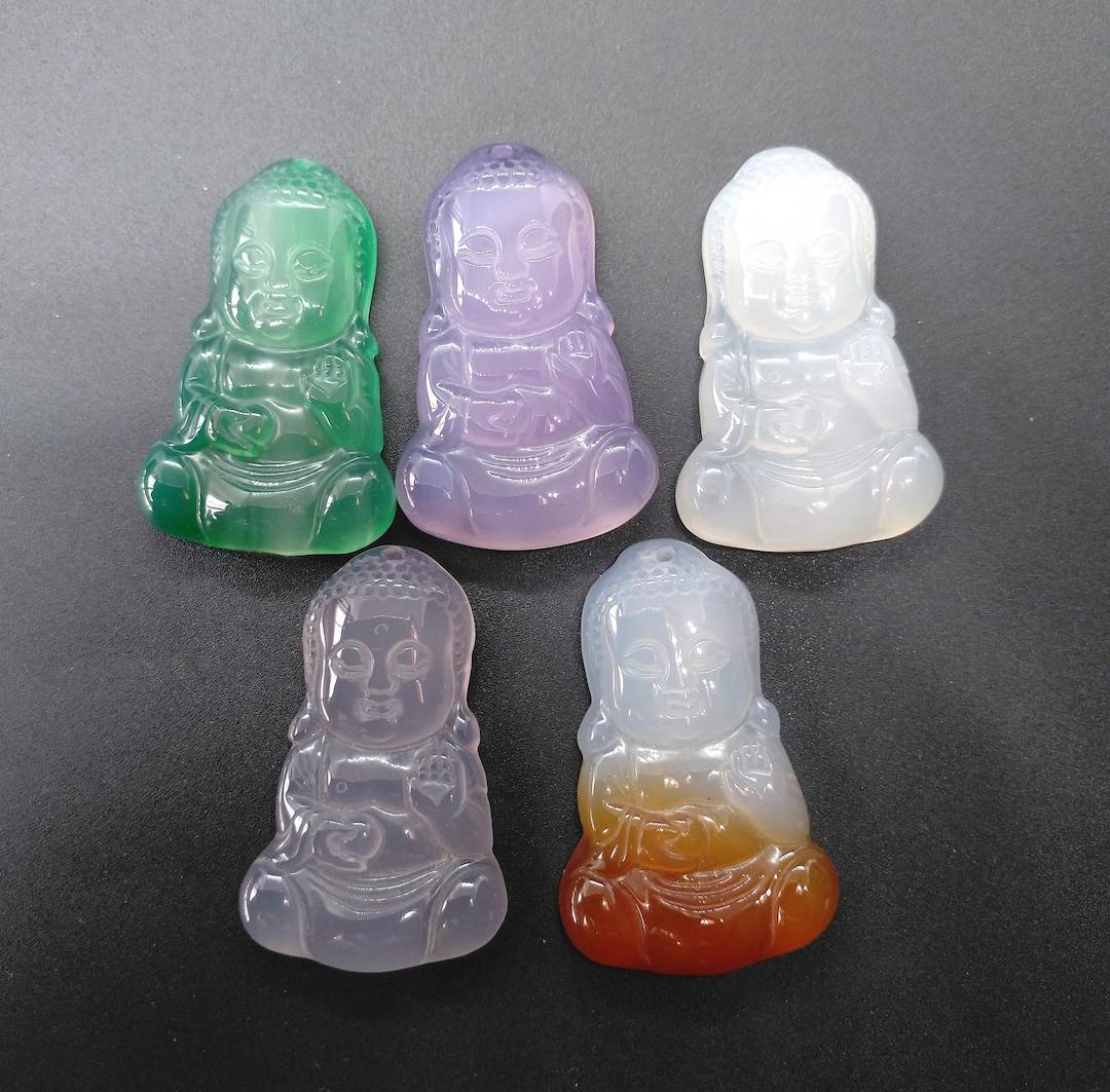 Buddha Agate Pendant, Green,pink,white,lavender,white Orange Red ...